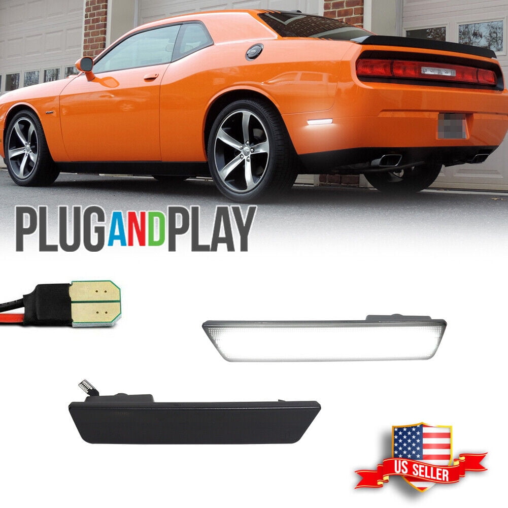 GTINTHEBOX 2x Smoked Lens White Rear Side Marker LED Lights For 2008 ...