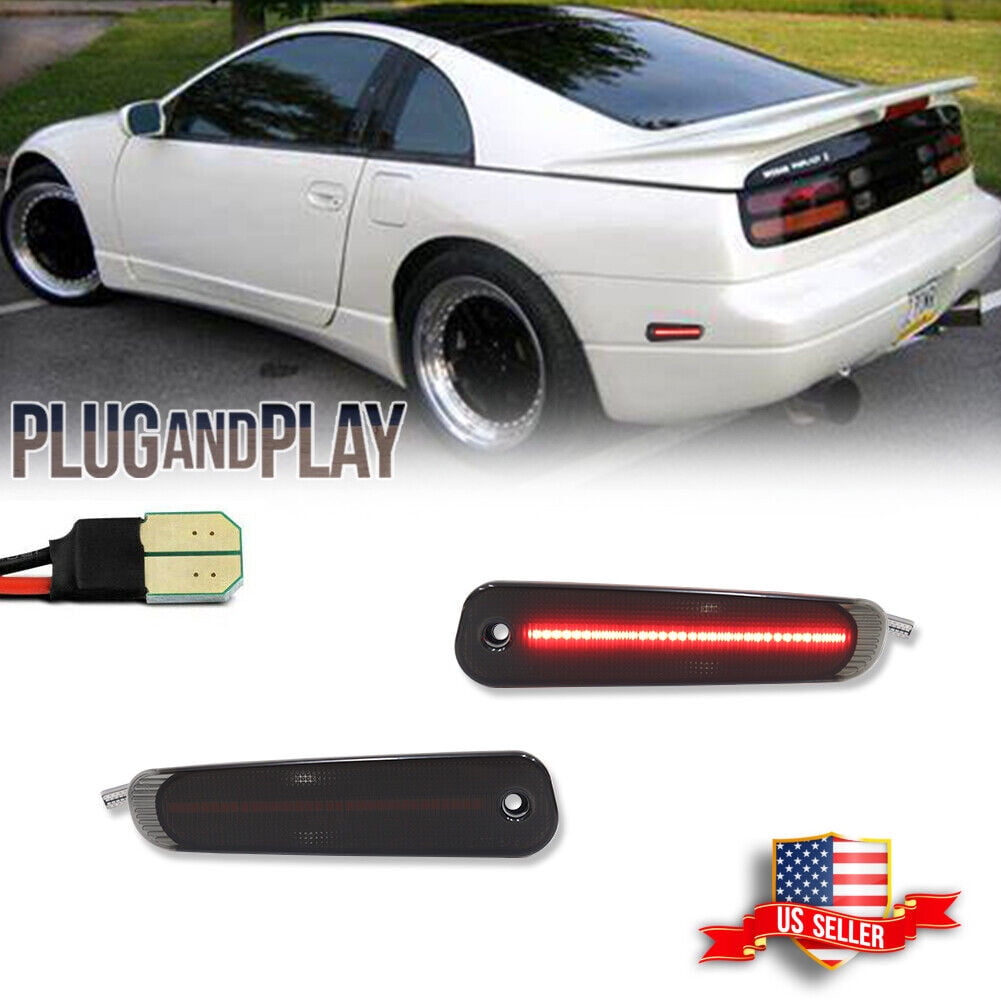 GTINTHEBOX 2x Smoked Red LED Rear Bumper Side Marker Lights For 1990 ...
