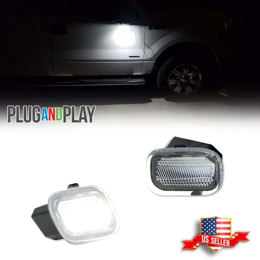 Gtinthebox 2x White Led Side Mirror Puddle Lights For 2017 2022 F 150