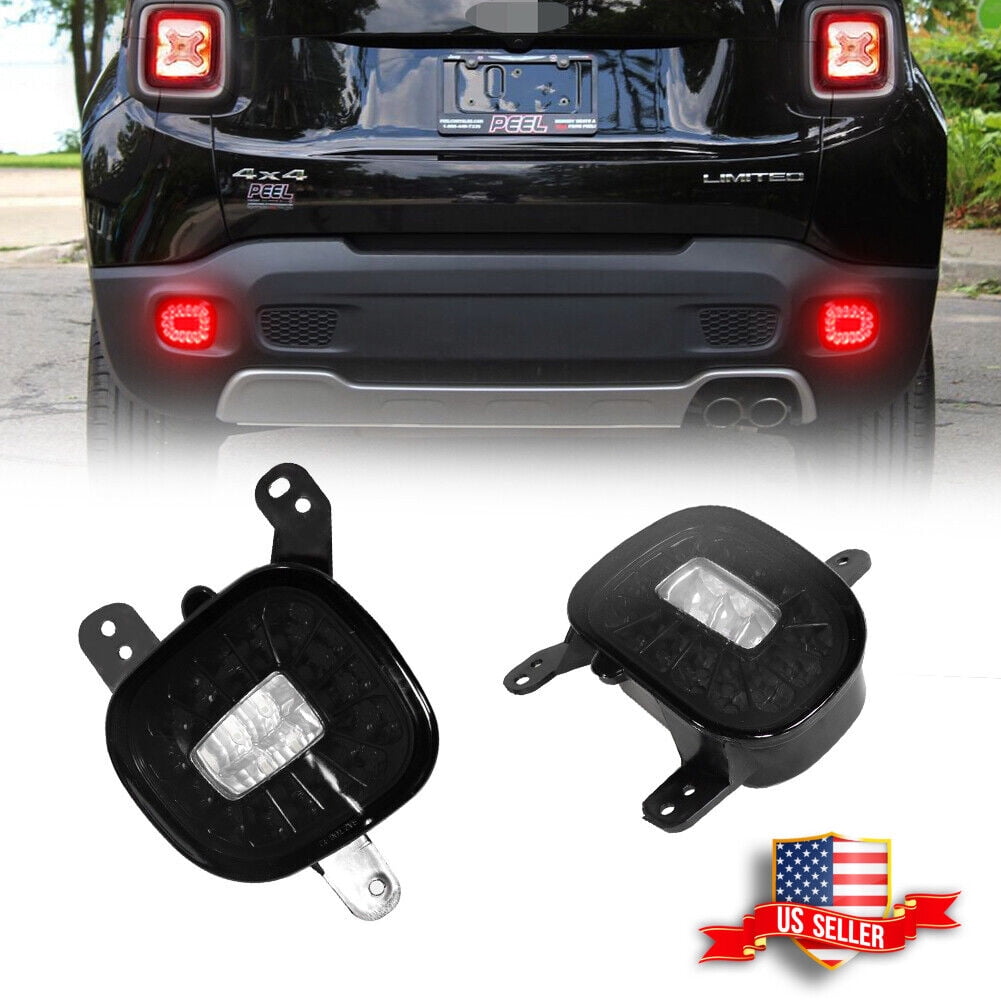 GTINTHEBOX 3D LED Smoke Rear Bumper Reflector Fog Tail Backup Light For ...