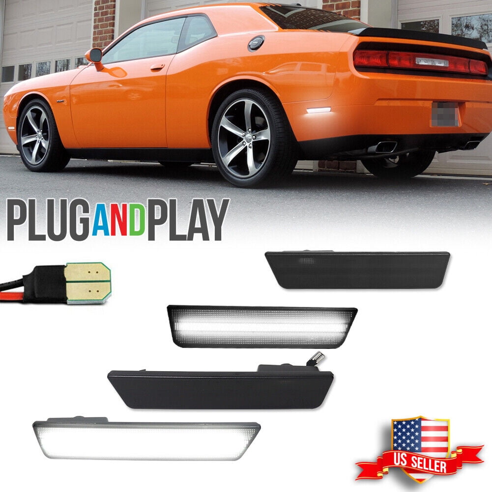 GTINTHEBOX 4PC Smoke Front Rear Side Marker Lights White LED Kit For ...