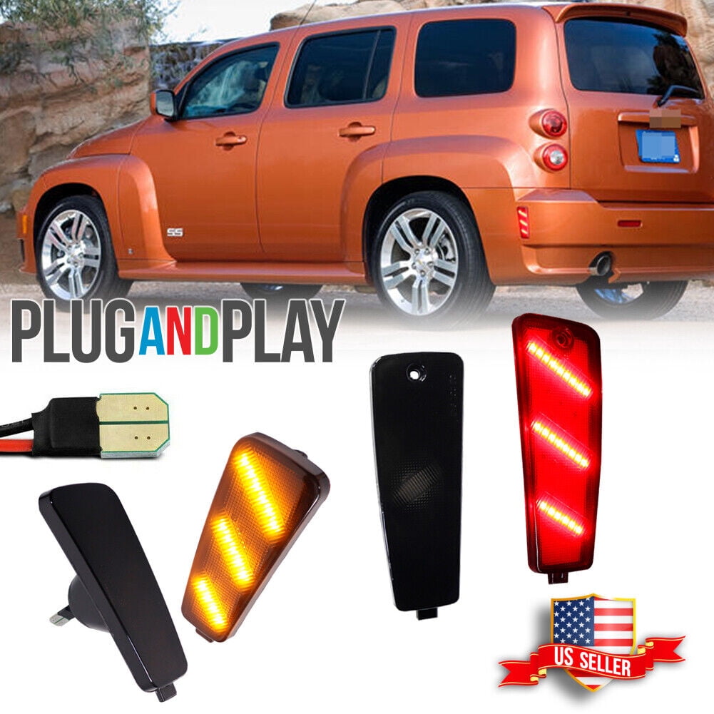 GTINTHEBOX 4PCS Smoked LED Front & Rear Bumper Side Marker Lights For ...