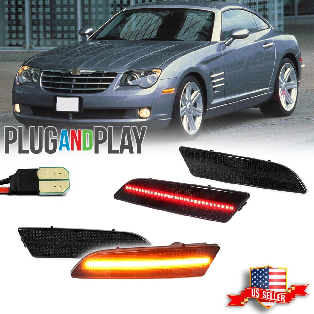 GTINTHEBOX 4X Smoke Front & Rear Bumper Side Marker Lights For 2004 ...