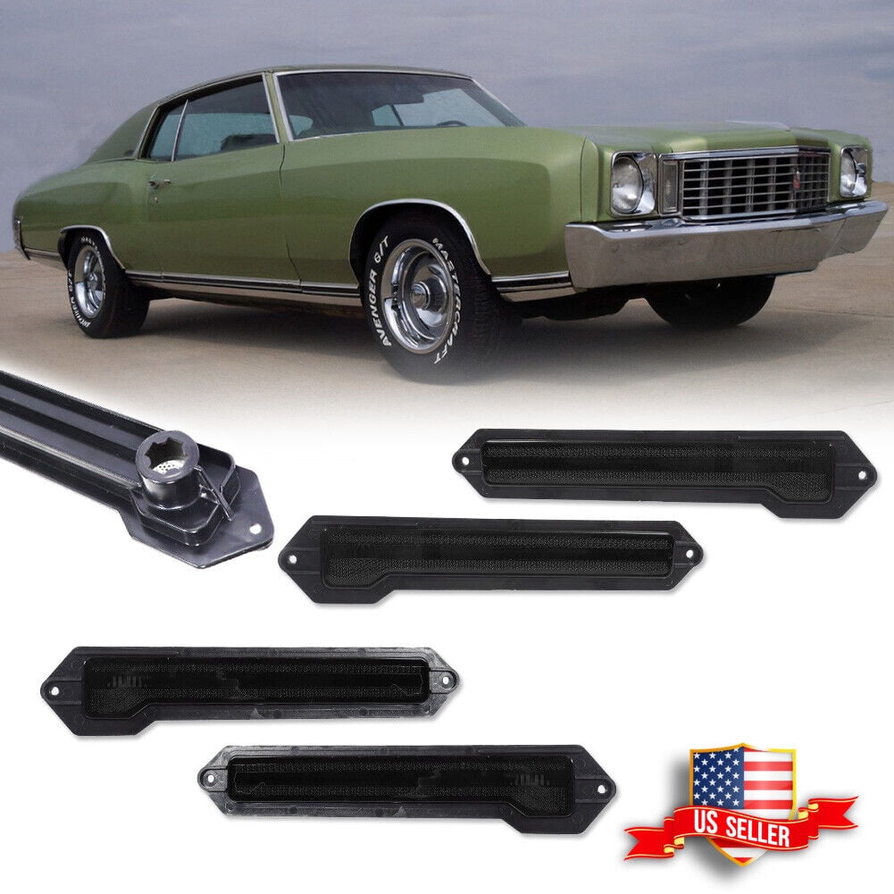 GTINTHEBOX 4X Smoked Front & Rear Bumper Side Marker Lights For 1970 ...
