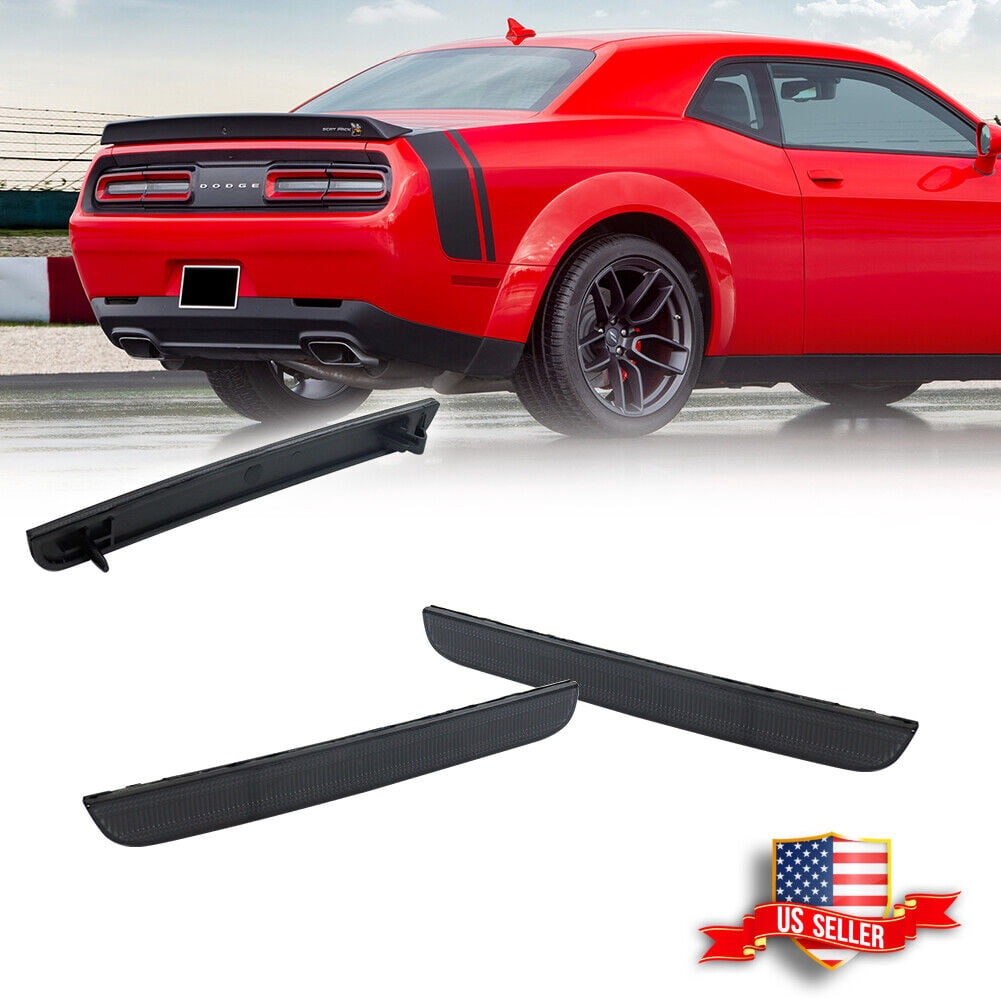 GTINTHEBOX Blackout Smoked Lens Rear Bumper Reflector Lenses For 2015 ...