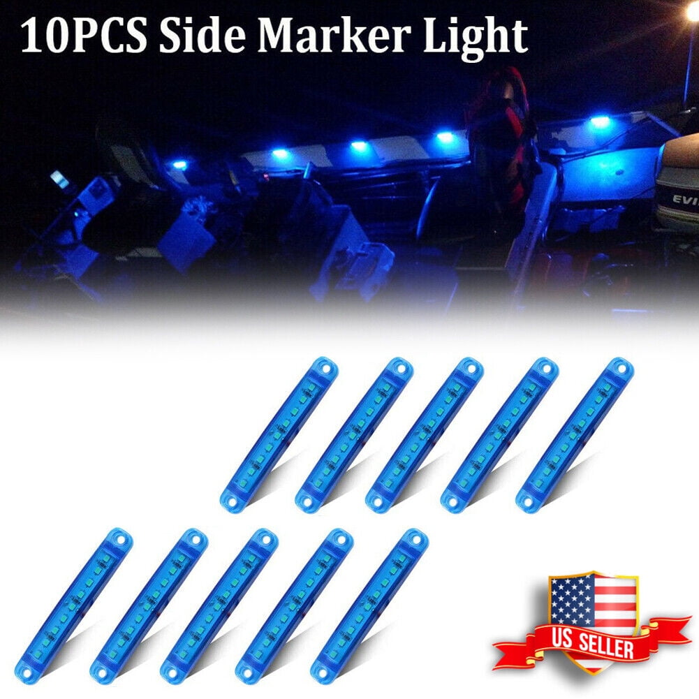 GTINTHEBOX Blue LED Rock Light 10 pods Lights for Off Road Truck Car ...