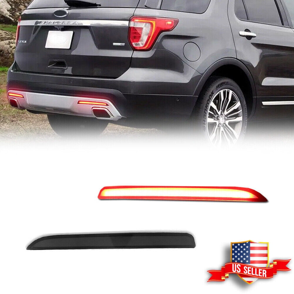 GTINTHEBOX For 2016 2017 2018 2019 Ford Explorer Black Red LED Tail ...