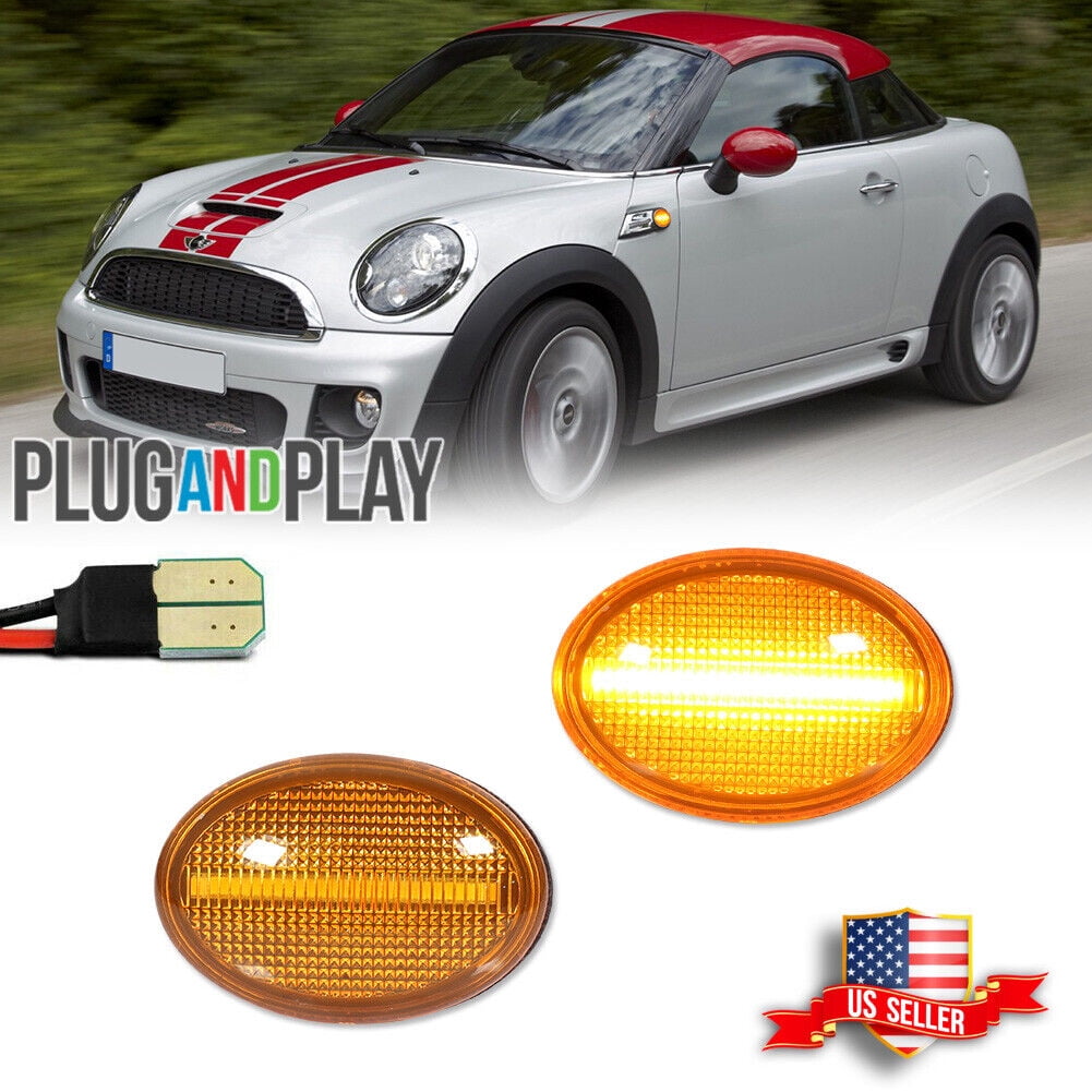 GTINTHEBOX For MINI Cooper R55 R56 R57 R58 R59 Amber LED Side Marker ...