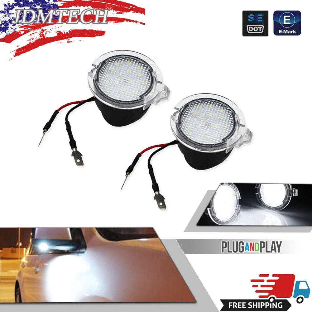 GTINTHEBOX High Power White LED Side Mirror Puddle Lights For 2013-2019 ...