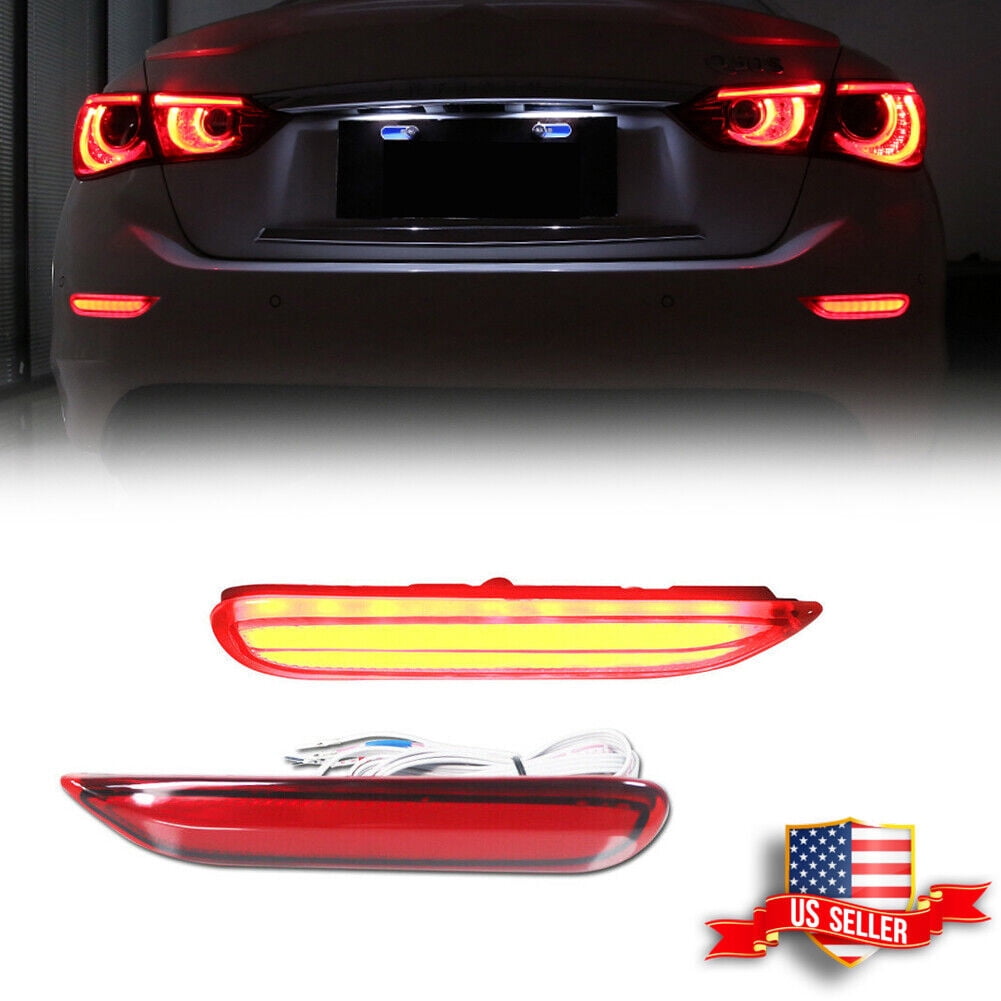 GTINTHEBOX LED Bumper w/ Sequential Turn Signal Brake Lights For Nissan ...