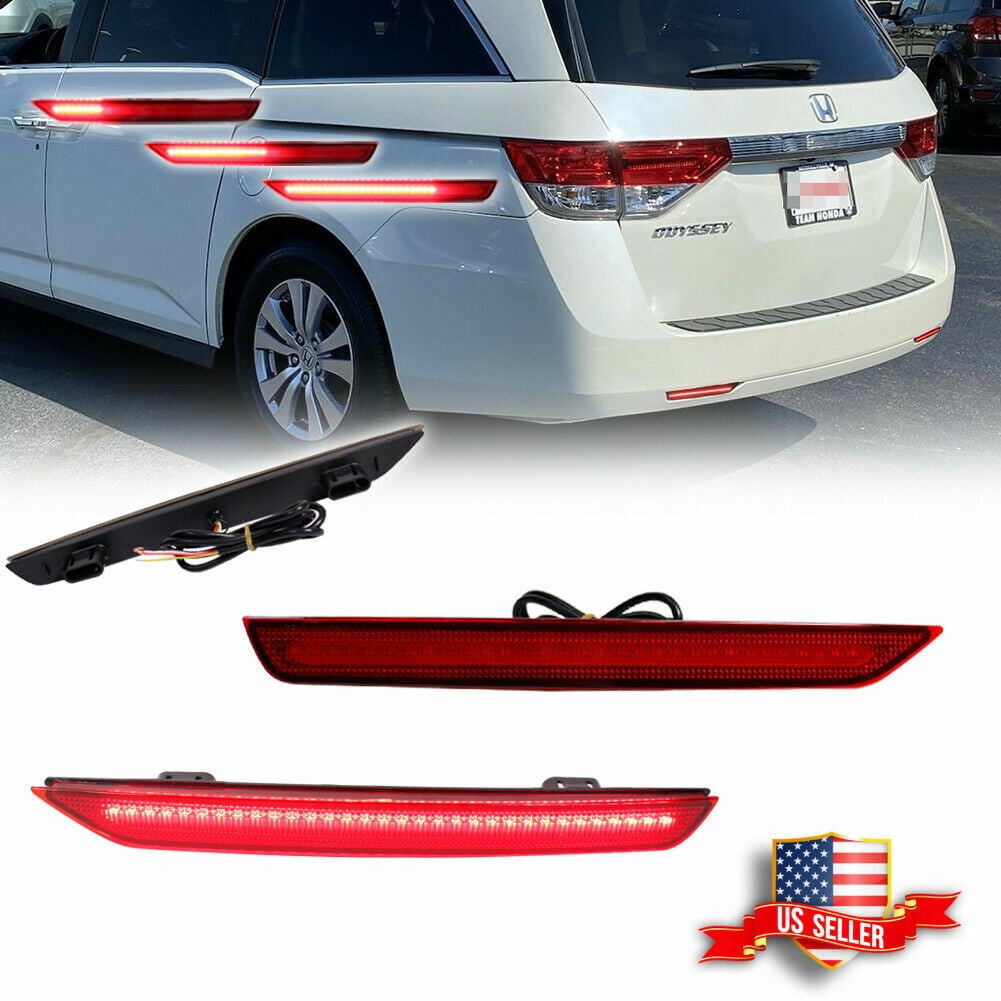 GTINTHEBOX Rear Bumper Reflector Red LED Tail Brake Signal Lights For ...