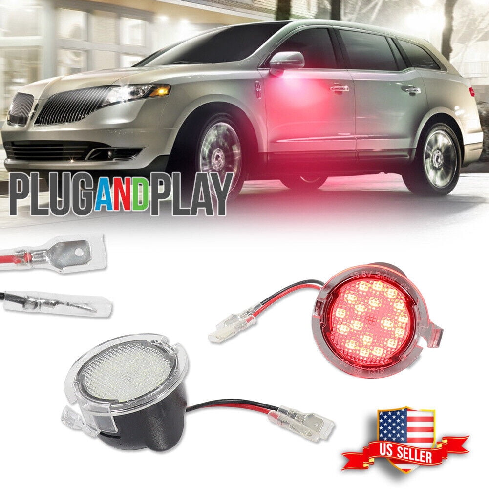 GTINTHEBOX Red LED Side Mirror Puddle Light For Ford F-150 Explorer ...