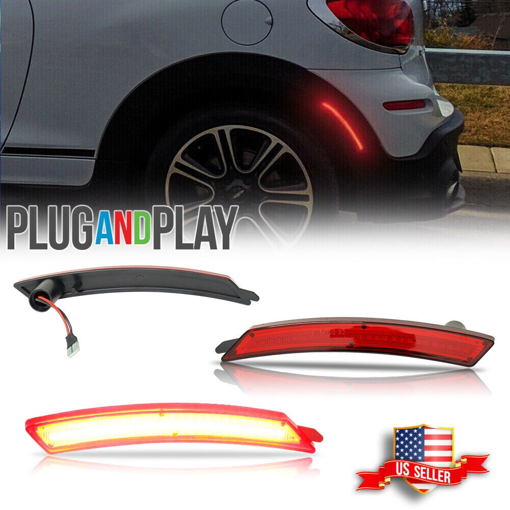 GTINTHEBOX Red Lens LED Rear Side Marker Lights For 2007-2015 MINI R55 ...