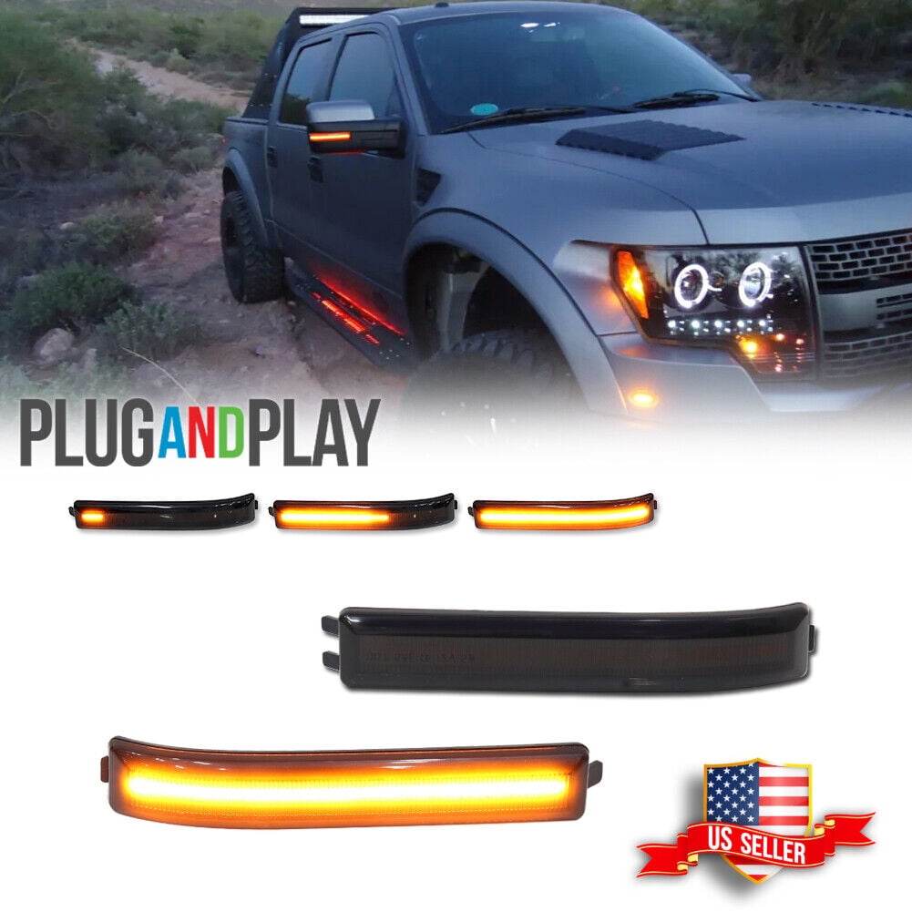 GTINTHEBOX Sequential LED Side Mirror Light Turn Signal Lamp Reflector ...