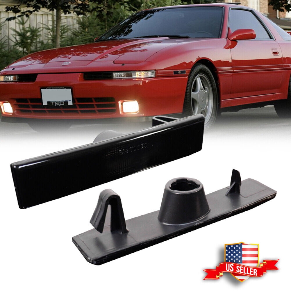 GTINTHEBOX Smoke Lens Front Bumper Side Marker Lights For 1987-1992 ...