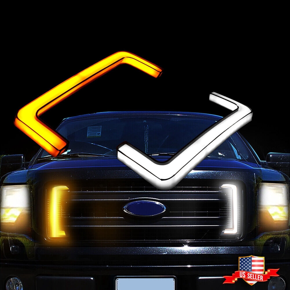 GTINTHEBOX Smoke Lens Switchback DRL Turn Signal Lights LED Retrofit ...