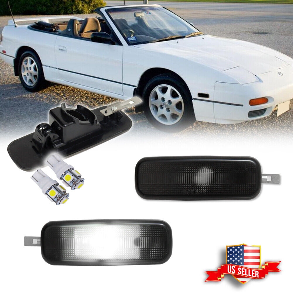 GTINTHEBOX Smoke White LED Front Side Marker Lights For 1993-1997 ...