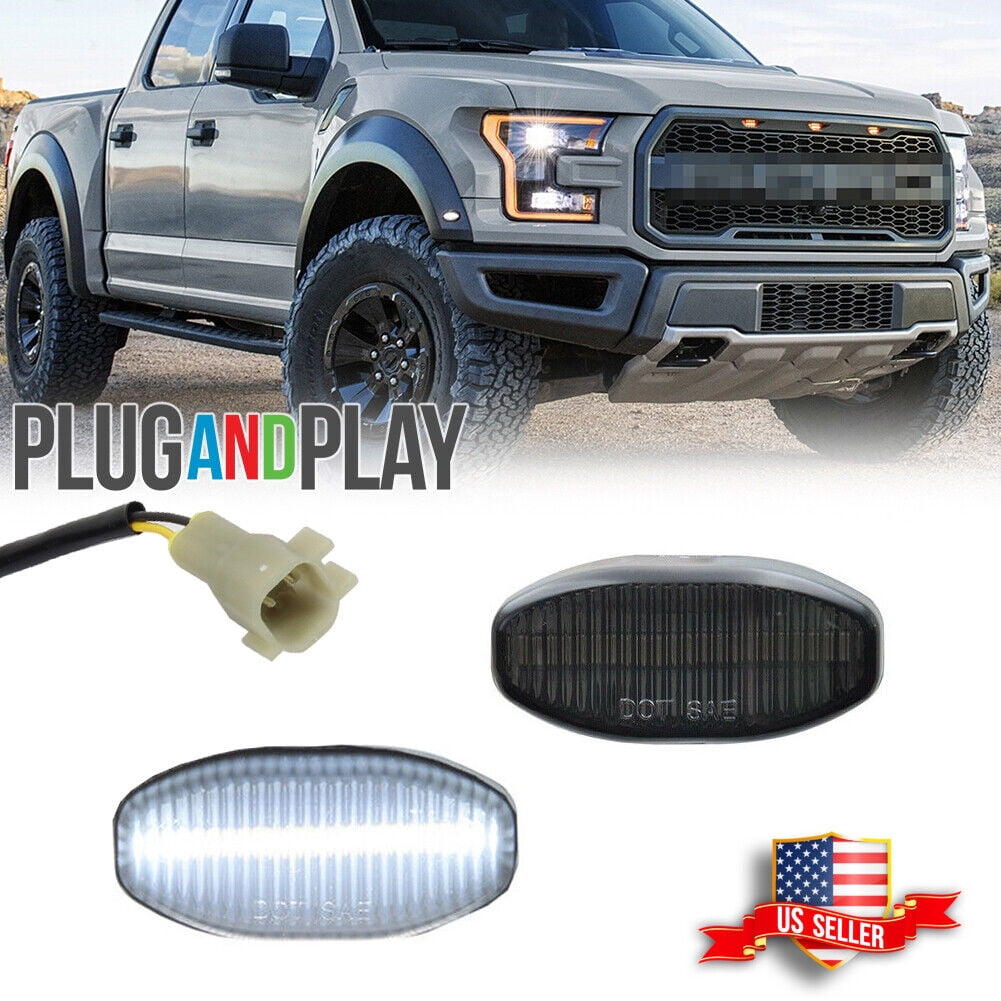 GTINTHEBOX Smoke White LED Strip Fender Marker Corner Lights For 17-up ...