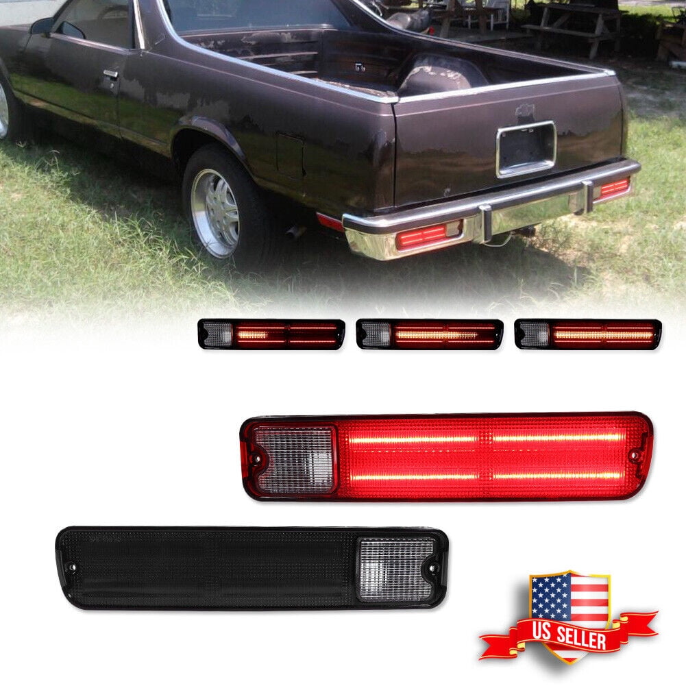 GTINTHEBOX Smoked LED Rear Tail Lights For 1979-1987 Chevrolet El ...
