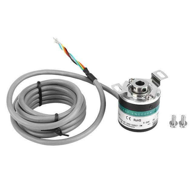 GTK3808 5-24V Photoelectric Rotate Encoder ABZ 3 Phase Hollow Shaft ...