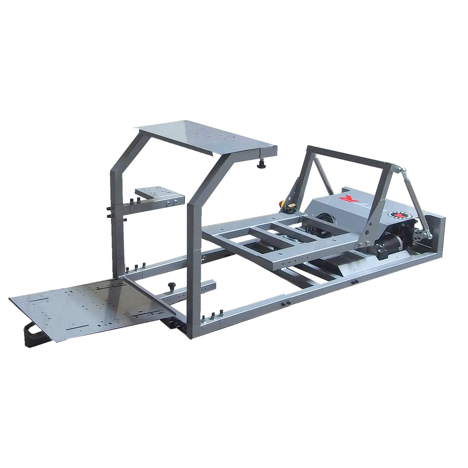 GTM Model Motion Racing Simulator Cockpit Silver Frame with Black/Red ...