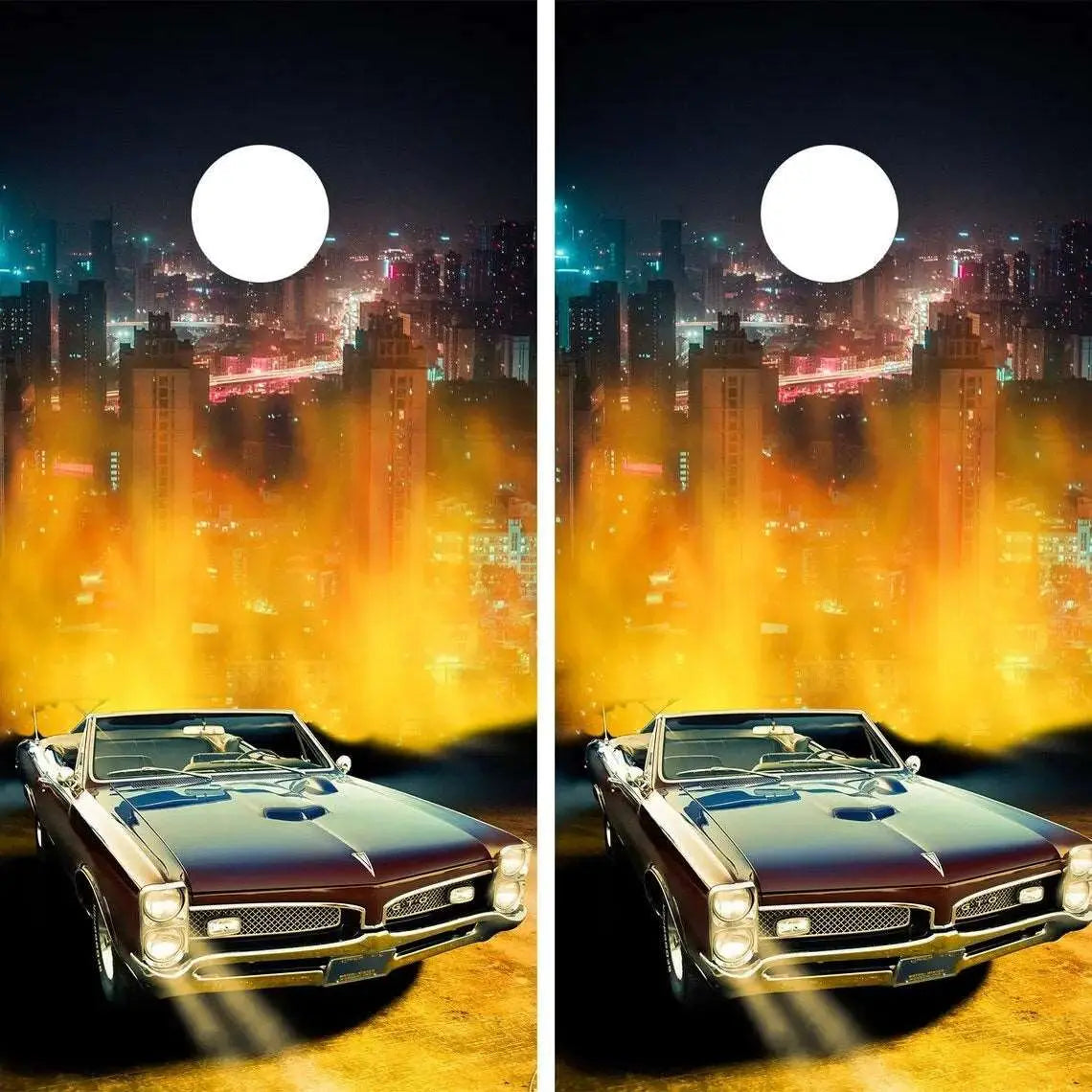 GTO Classic Car 1969 Pontiac, Cornhole Vinyl Wraps & Cornhole Boards (2 ...