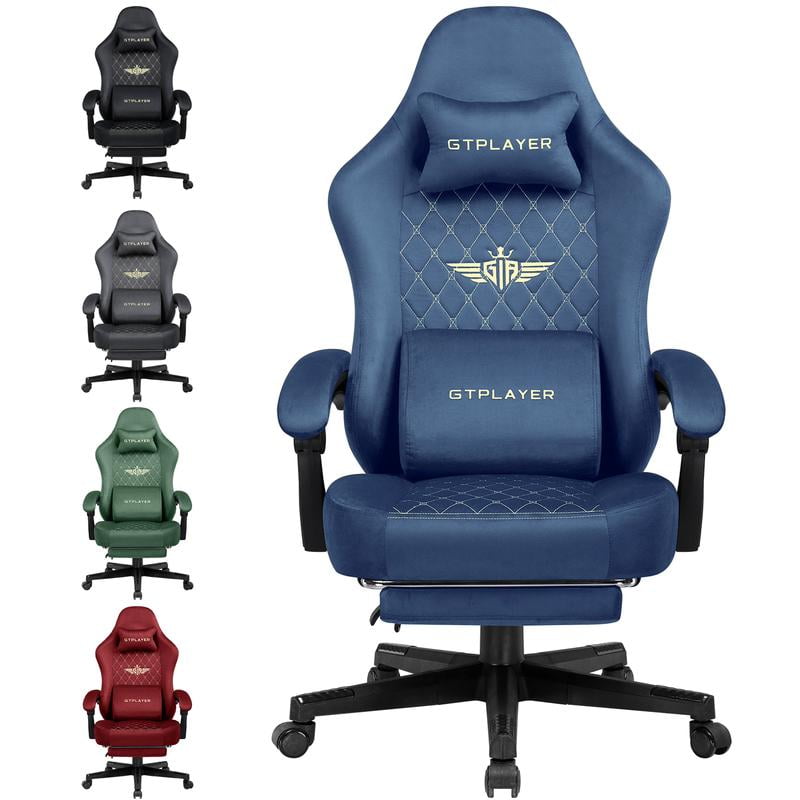 GTPLAYER Gaming Chair Fabric with Pocket Spring Cushion, High Back ...