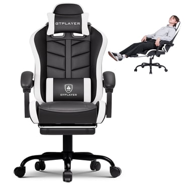 Waleaf Ergonomic Gaming Chair, Heavy Duty with Footrest, Lumbar Support ...
