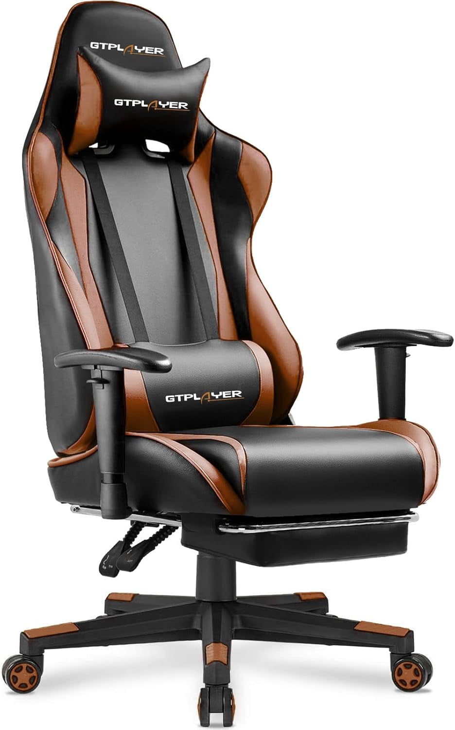 GTPLAYER Gaming Chair with Footrest, Ergonomic Computer Game Desk Chair ...