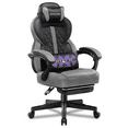 GTPLAYER Gaming Chair PU Leather Office Chair with Footrest&Massage ...