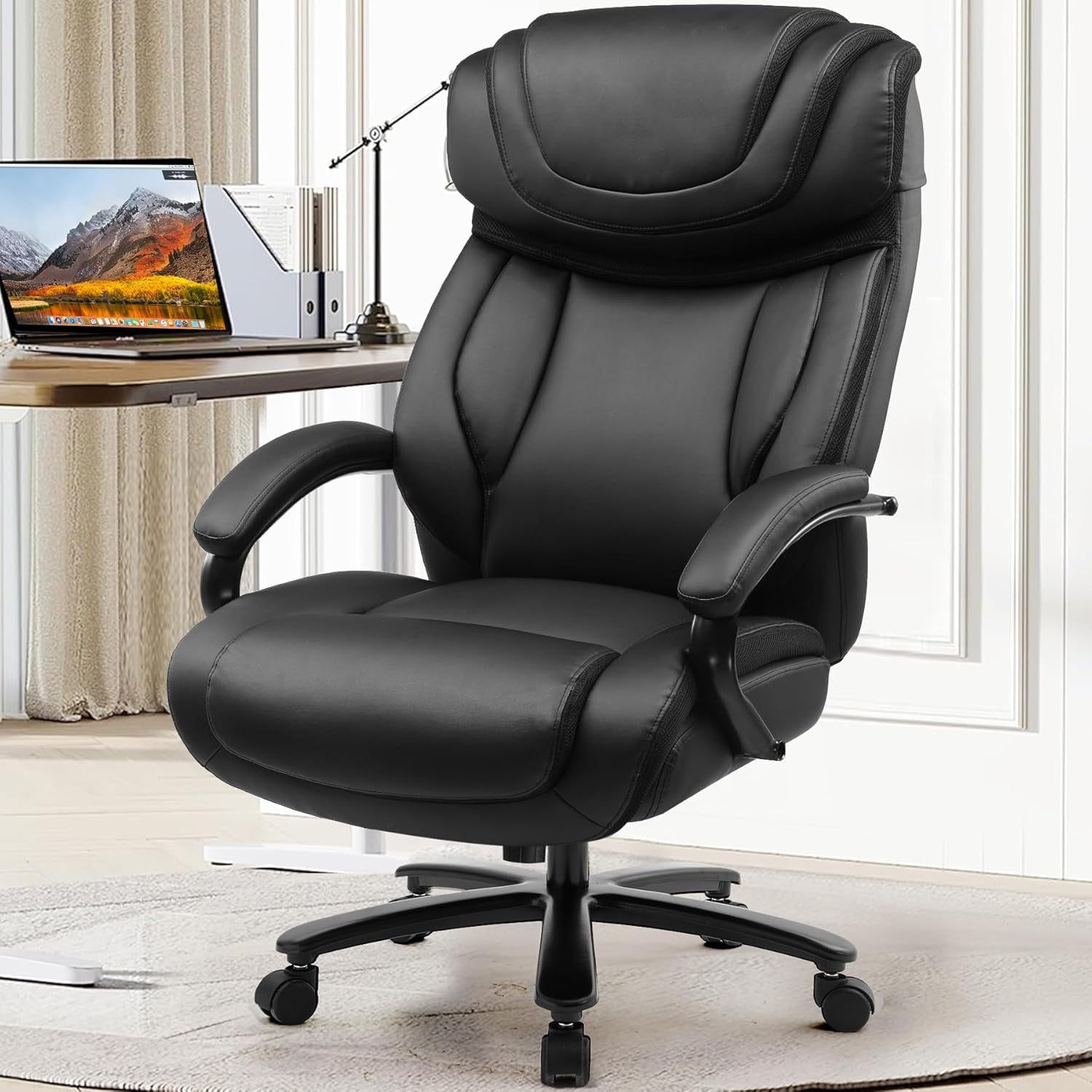 GTPOFFICE Big and Tall Office Chair 500lbs Executive Chair Heavy Duty ...