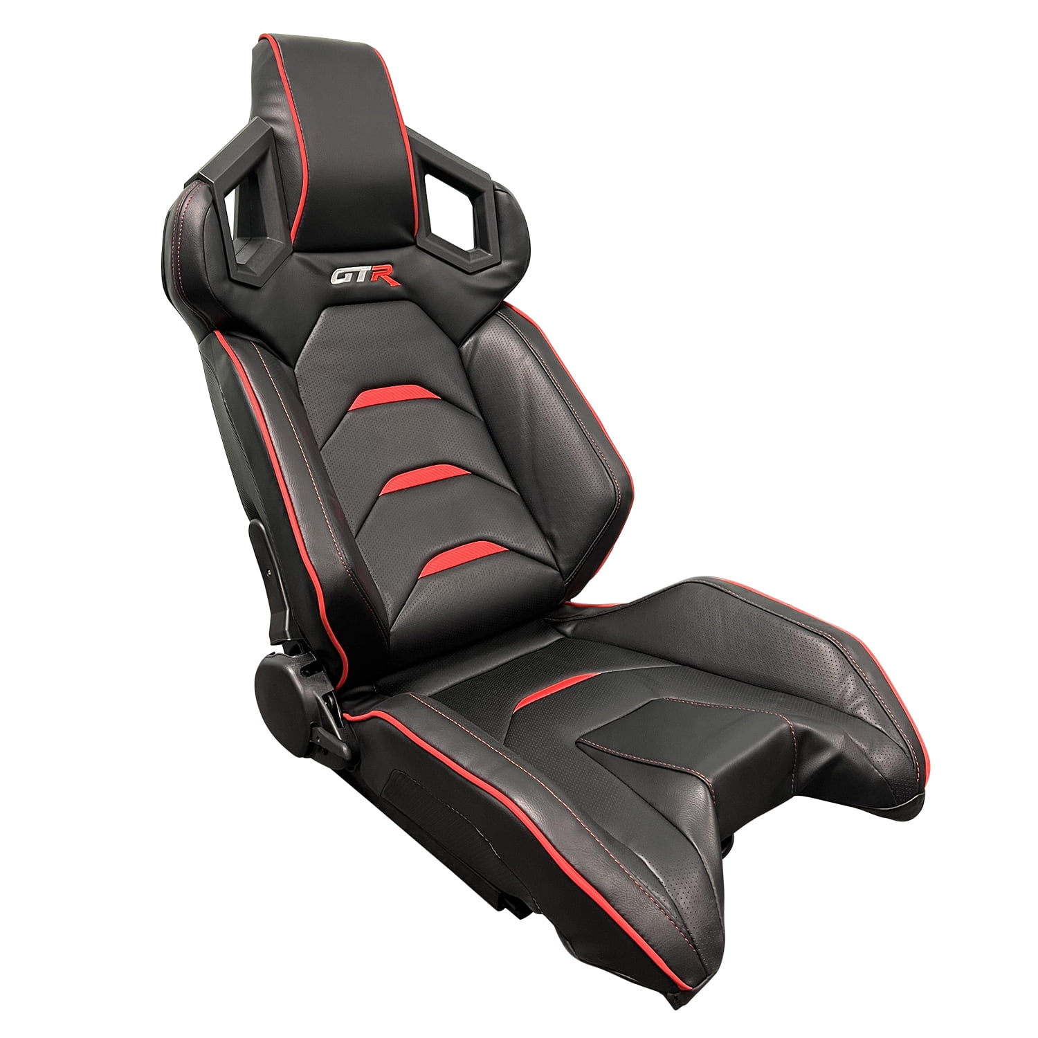 GTR Black/Red Pista Premium Adjustable Leatherette Racing Seat ...