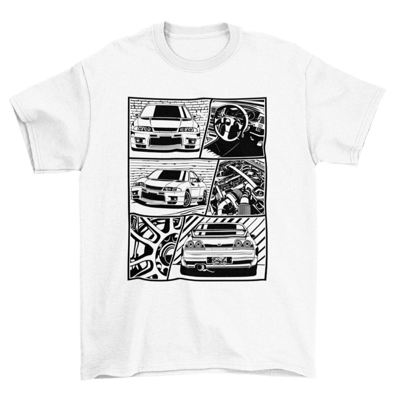GTR R33 FRAGMENT T-shirt Nissan S-3XL Boost Turbo Mechanic NIsmo R35 ...
