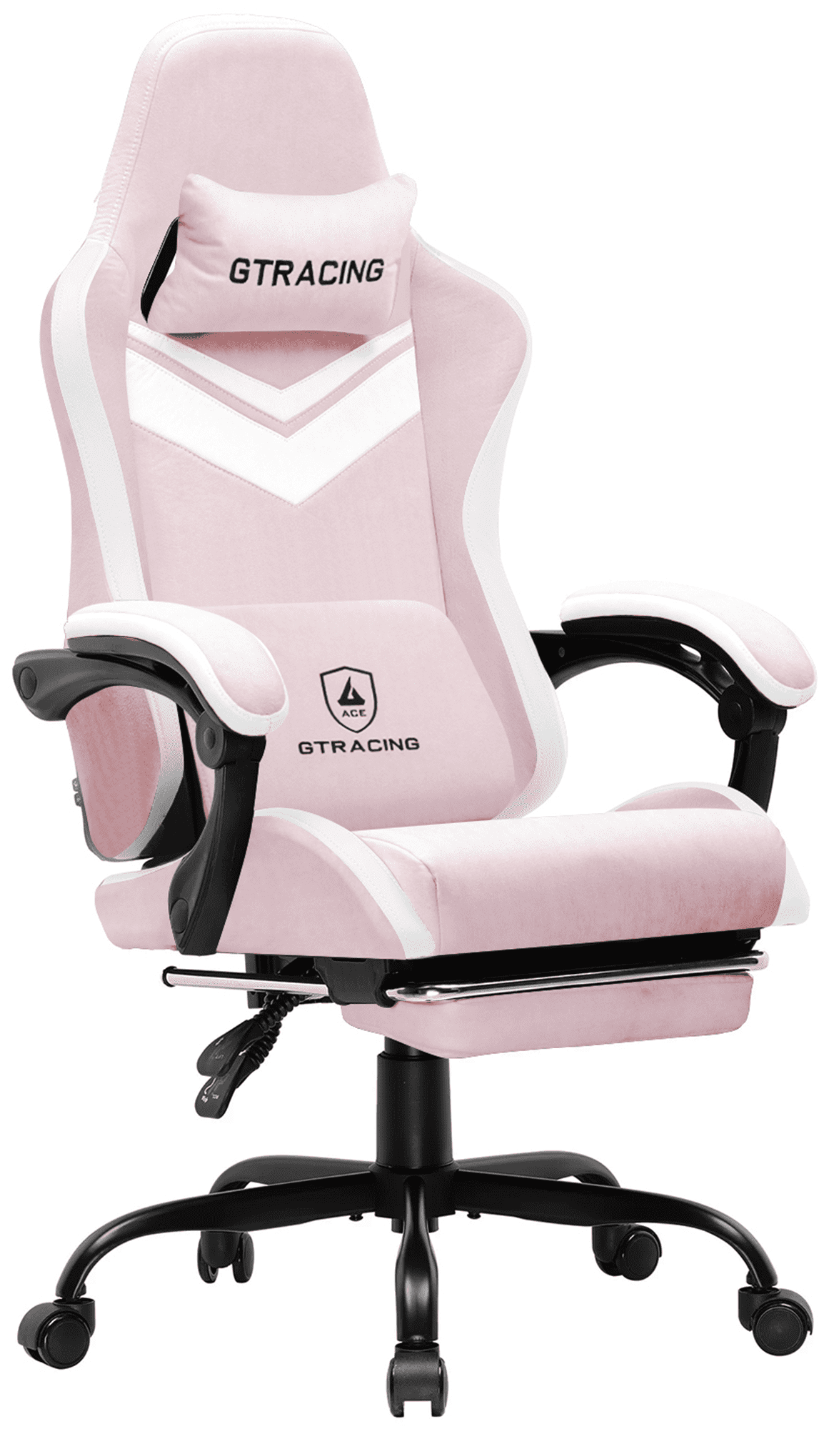 GTRACING GTW-300 Ergonomic Adjustable Height Reclining Fabric Gaming ...