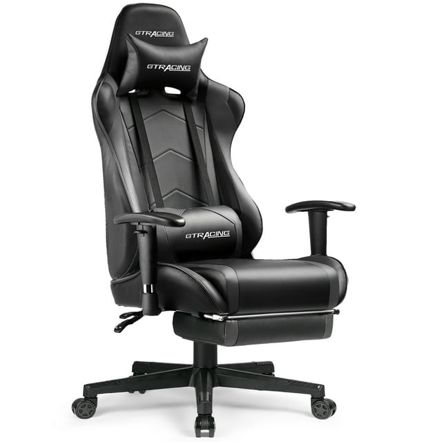 GTRACING Gaming Chair Office Chair PU Leather with Footrest ...