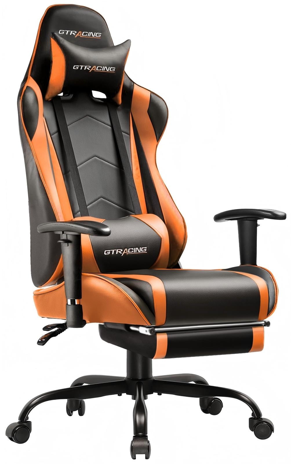 GTRACING Gaming Chair Office Chair PU Leather with Footrest&Adjustable ...