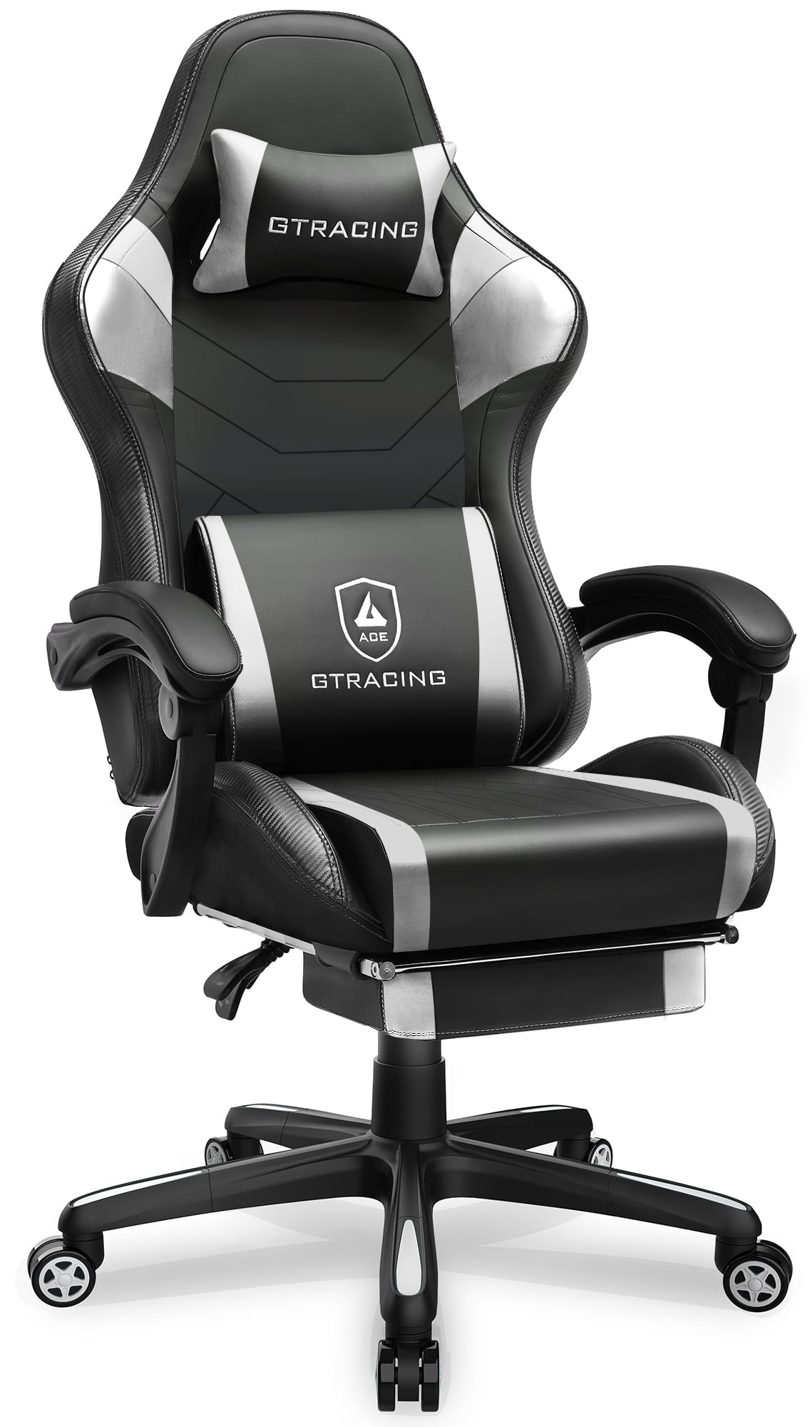 GTRACING Gaming Chair with Footrest Ergonomic Reclining Office Chair ...