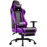 GTRACING Gaming Chair with Footrest PU Leather Office Chair with ...