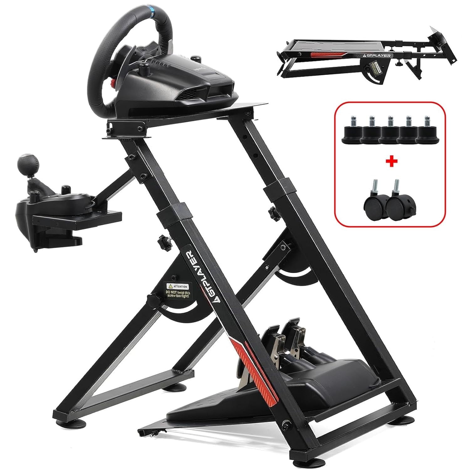 GTPLAYER Sim Racing Wheel Stand, Adjustable Simulator Cockpit ...