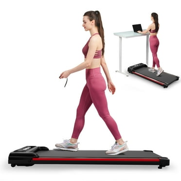 2-in-1 Under Desk Incline Treadmill, Walking Pad, Slim Jogging Machine ...