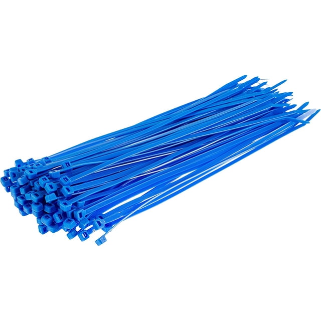 GTSE 12 Inch Blue Zip Ties, 100 Pack, 40lb Self Locking Cable Ties ...
