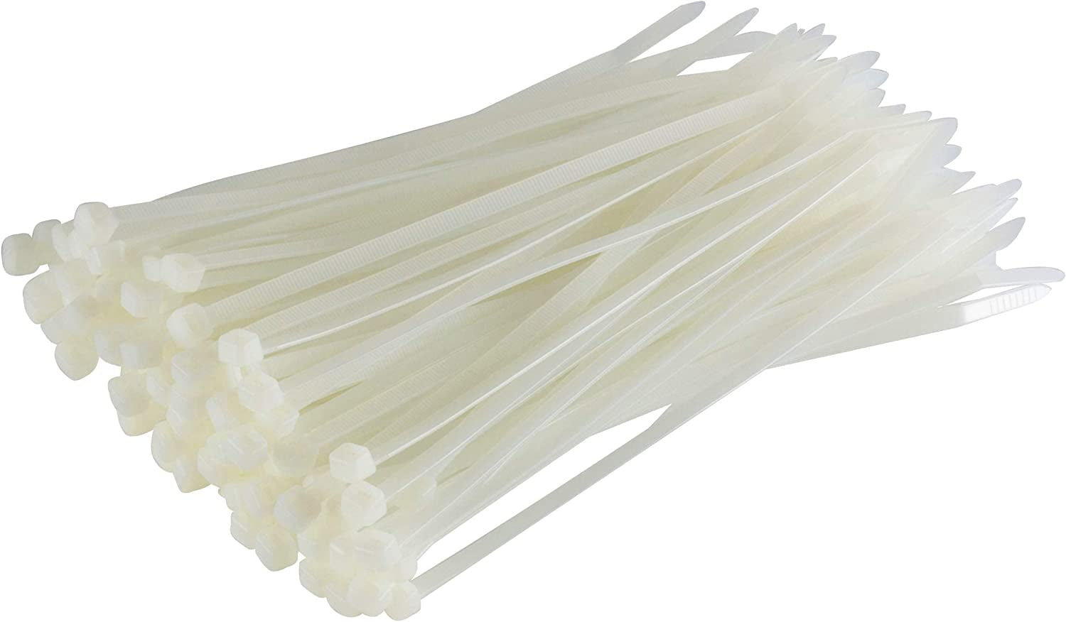 GTSE 8 Inch White Zip Ties, 100 Pack, 50lb Self Locking Cable Ties ...
