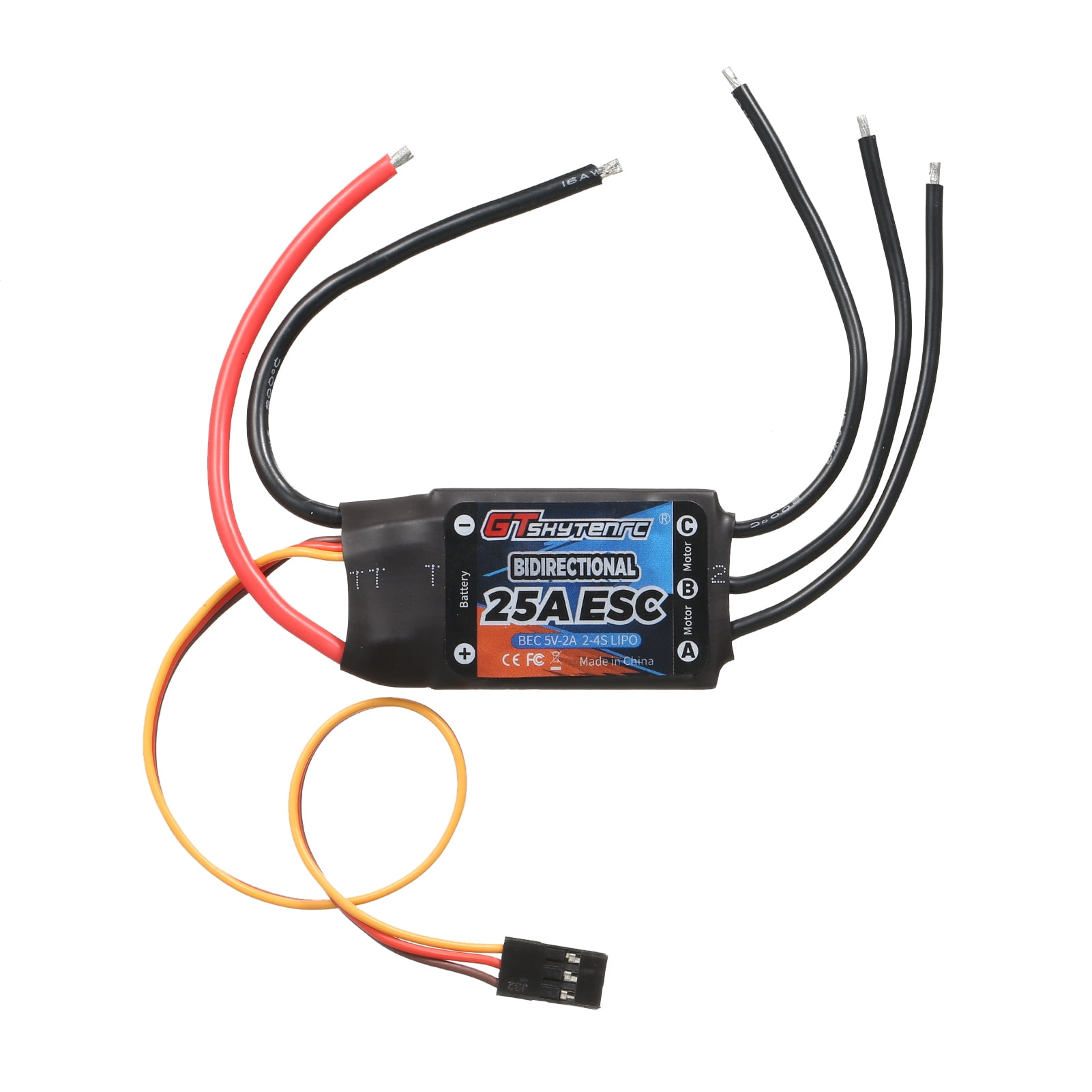 GTSKYTENRC Bidirectional 25A Brushless ESC for Remote Control Car/Boat ...
