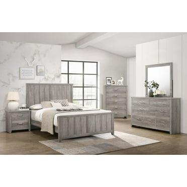 Roundhill Furn iture Maderne Traditional 5-Piece Bedroom Set, King Size ...