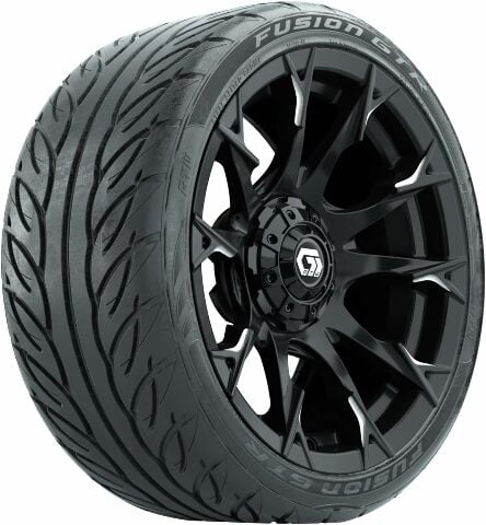 GTW Diablo 15" Gloss Black/Machined Wheel on 215/40-R15 (22") Fusion ...