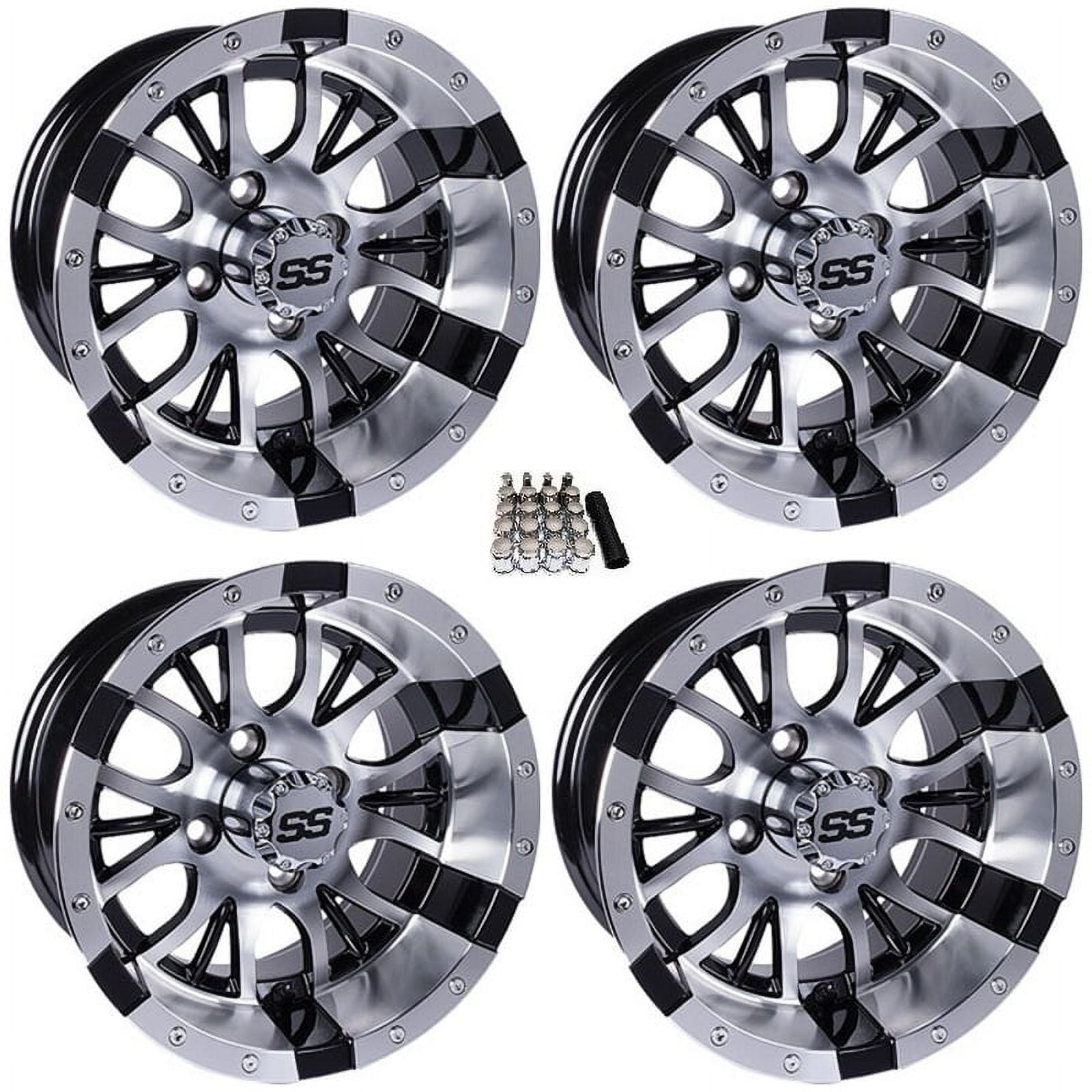 GTW Diesel 12" Golf Cart Wheels/Rims Machined E-Z-GO & Club Car ...
