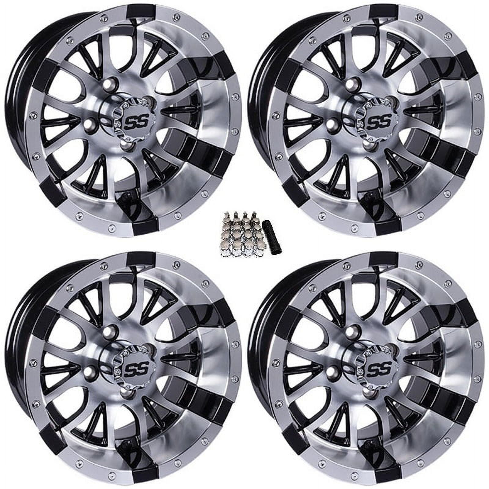 GTW Diesel 12" Golf Cart Wheels/Rims Machined Yamaha - Walmart.com