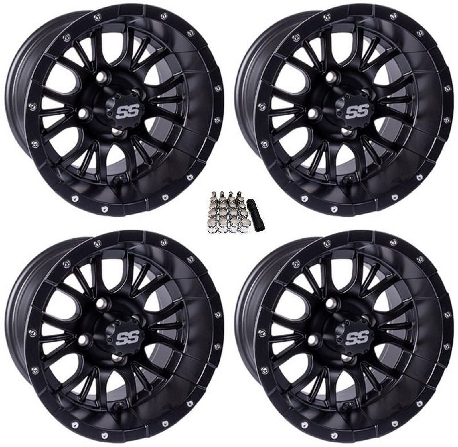 GTW Diesel 14" Golf Cart Wheels/Rims Black E-Z-GO & Club Car - Walmart.com