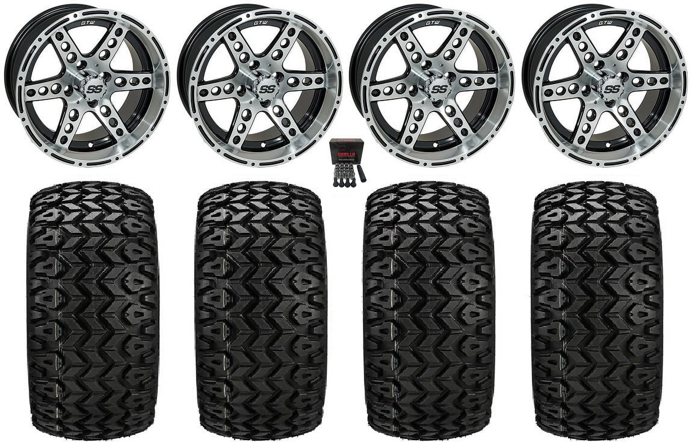 GTW Dominator 14" Golf Wheels Machined 23" Sierra Sport Tires E-Z-GO ...