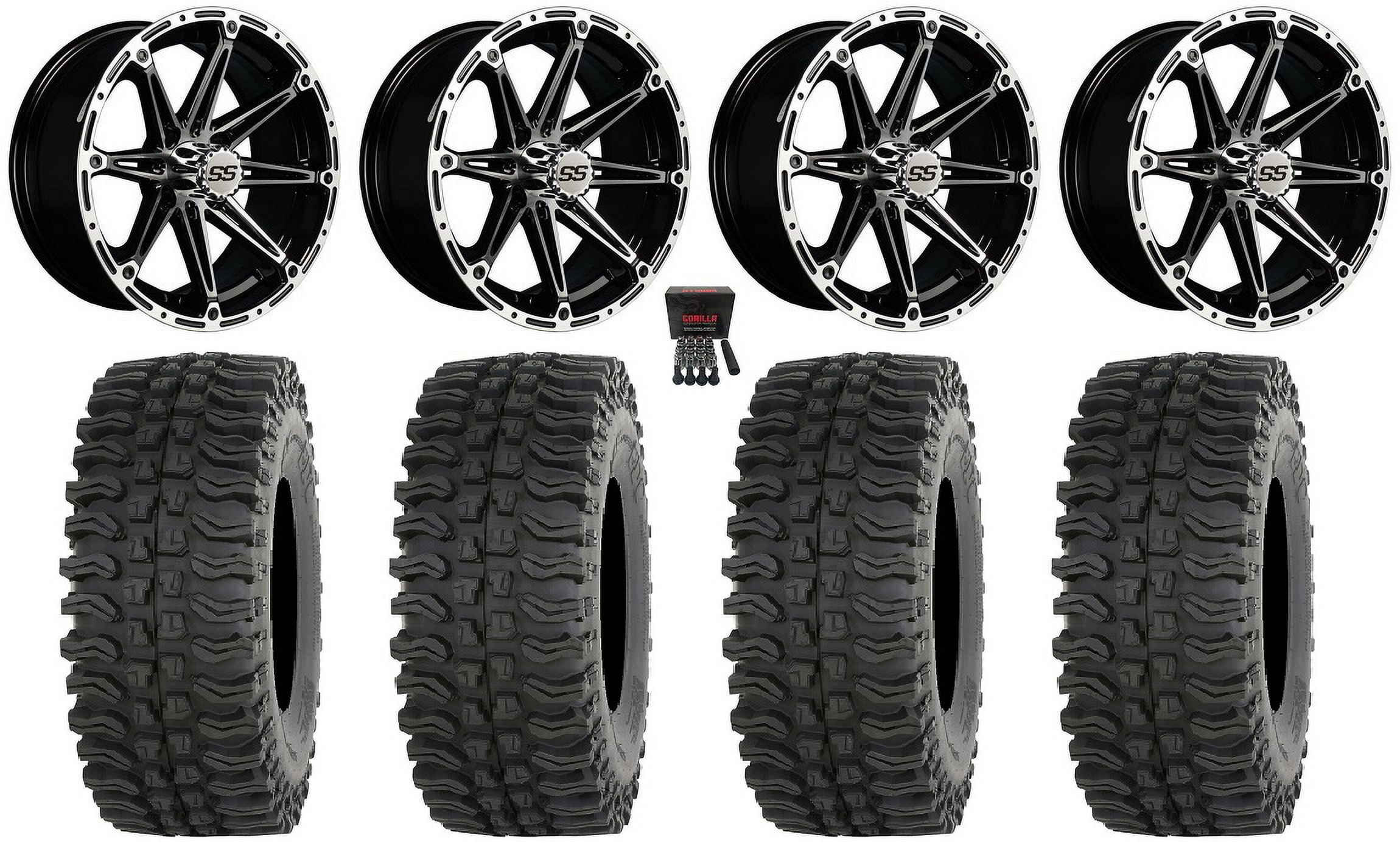 GTW Element 14" Golf Wheels Machined 23" BDC Tires E-Z-GO & Club Car - Walmart.com